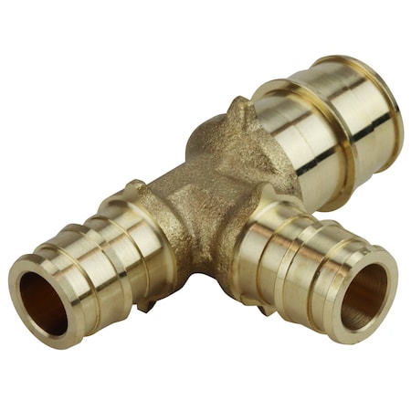 Apollo 3/4 in. x 1/2 in. x 1/2 in. Brass PEX-A Expansion Barb Reducing Tee EPXT341212 | Zoro